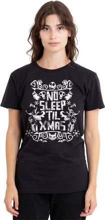 The Nightmare Before Christmas Disney Womens The Nightmare Before Christmas No Sleep Till Xmas Ladies, Black T-Shirt, XXL