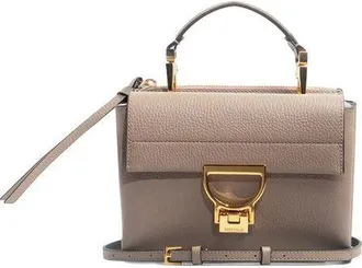 Coccinelle Womens Handbag Warm Taupe Grained Leather Bags - Handbags / Crossbody-bags