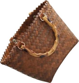 Holibanna Paquet Fourre-Tout Tiss&eacute; en Paille Vintage Moyen Paquet &agrave; Bandouli&egrave;re pour Femme de Plage et Pique-Niques L&eacute;ger et Polyvalent pour Sorties Estivales R