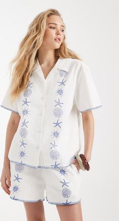 Santa Cruz Reef - Chemise densemble &agrave; manches courtes et col &agrave; revers - Blanc