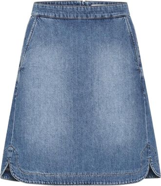 Inwear Femme, Jupes, Bleu, Taille: 44 FR Jupe en Denim avec Détail à la Taille