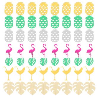 Garneck 3 St&uuml;ck Sommerparty Luau Party Konfetti aus Kunststoff Hawaii Tischdeko mit Flamingo Ananas und Palmenmotiv Vielseitige Partydekoration f&uuml;r Geburtstag