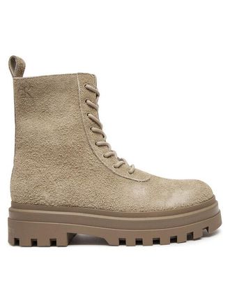 Calvin Klein Jeans Schn&uuml;rstiefeletten Lugged Lace Zip Boot Oxf Hr Su YM0YM01068 Beige