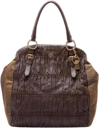 Prada Sac cabas Pre-owned - Femme - Pre-owned - Brun - Taille: ONE Size
