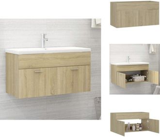 vidaXL Vidaxl - Armoire dévier Chêne sonoma 90x38,5x46 cm Bois dingénierie - Meuble De Salle De Bain - Armoire Lavabo - Meuble Vasque - Rangement Salle De