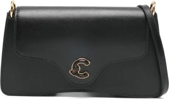 Coccinelle Femme, Sacs, Noir, Taille: ONE Size Hi-Tech Accessories Sac bandouli&egrave;re en cuir de veau