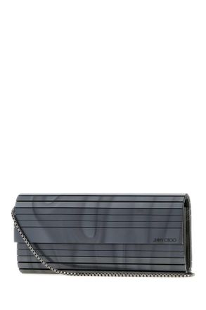 Jimmy Choo London Womens Clutch Gray Pvc