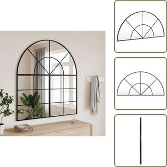 vidaXL Miroir mural noir 100x50 cm arche fer - Miroir Mural - Miroir Design - Miroir Noir - Miroir Moderne - D&eacute;coration Murale