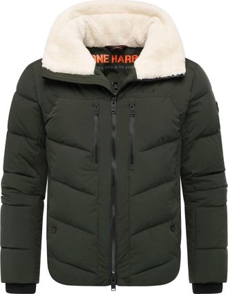 Stone Harbor Herren Steppjacke Ansello mit Teddyfleece-Kragen & Fleecefutter