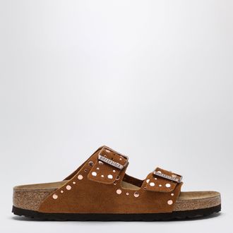 Birkenstock Arizona Rivet Slides aus Veloursleder mit Nieten