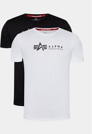 Alpha Industries Alpha Industries T-Shirt-Set Alpha Label T 118534 Schwarz Regular Fit