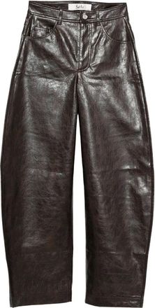 Séfr Femme, Pantalons, Brun, Taille: 38 FR Jeans Coupe Large