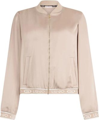 Liu Jo Femme, Vestes, Brun, Taille: 42 FR Bomber en satin