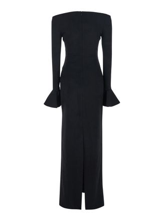 Solace London Womens Long Dress Anica Black Polyester