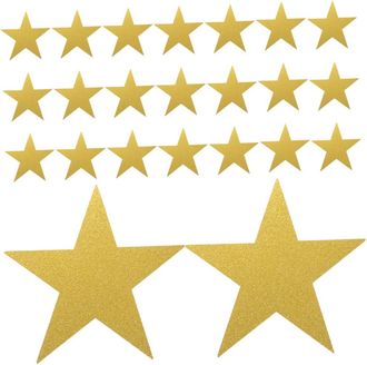 Angoily 48 St&uuml;ck Handgeschnittene Papiersterne aus Robustem Glitzerpapier Dekorative Pinnwand und Klassenzimmer Sterne f&uuml;r Selbstgemacht Bastelprojekte und Kr