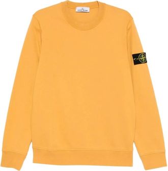Stone Island Homme, Sweatshirts et sweats &agrave; capuche, Jaune, Taille: XL Compass-badge Crew-neck SweaT-shirt