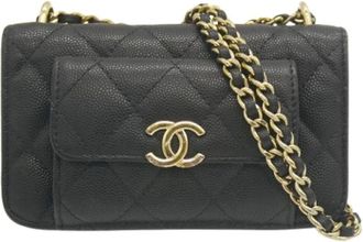 Chanel Sac bandouli&egrave;re vintage Pre-owned - Femme - Pre-owned - Noir - Taille: ONE Size