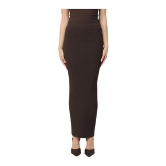 Max Mara Aprile Gerippter Strick-Maxirock - - Skirts - Damen - Braun - S