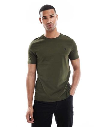 Polo Ralph Lauren T-shirt &agrave; logo joueur de polo - Vert olive