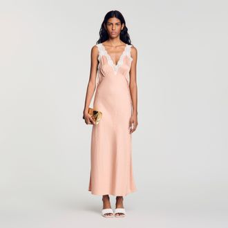 Sandro Lingerie-Kleid mit Strassbesatz