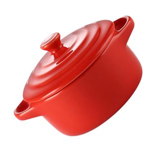 SOLUSTRE Keramik-schmortopf Mit Doppelgriffen Und Deckel Mikrowellengeeignet Hitzebest&auml;ndige Auflaufform F&uuml;r Haushaltk&uuml;che Langlebige Feuerfeste Steuerschale i