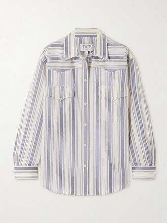TWP Chemise En Serge À Rayures Dutton - Bleu