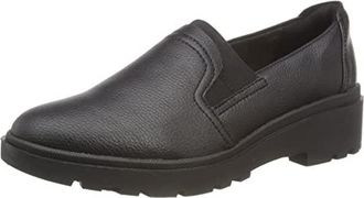 Clarks Femme Calla Rae Mocassins, Cuir Noir Noir, 41.5 EU