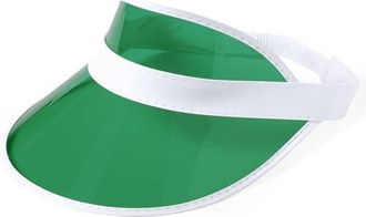 noTrash2003 Sunvisor Pare-soleil rétro avec visière en PVC transparent Protection UV Bandeau réglable Unisexe Accessoire de fête pour lété, les vacances, les fest