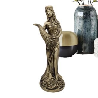 Generic Greek Luck Goddess Statue - Resin Fortune Lady Skulptur, Mini-Tyche Figur | Blessing Home Decor, Premium Hand-Painted Good Luck Charm for Living Room,