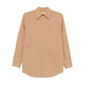 Saint Laurent Cassandre Poplin Shirt - - Blouses & Shirts - Damen - Braun - M