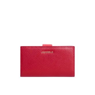 Coccinelle Femme, Accessoires, Rouge, Taille: ONE Size Portefeuille Moyen