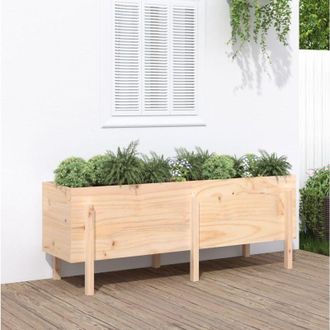 vidaXL Lit sur&eacute;lev&eacute; de jardin 160x50x57 cm bois de pin massif