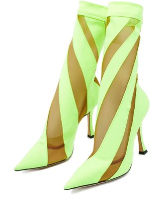 Jimmy Choo London x Mugler bottines à bout pointu 110 mm - Vert