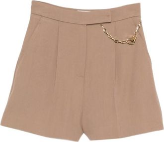 Elisabetta Franchi Femme, Shorts, Beige, Taille: 42 FR Chain-trimmed Shorts