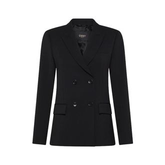 Seventy Femme, Vestes, Noir, Taille: 32 FR Giacca Jacket Gabardine Misto Lana Bistretch