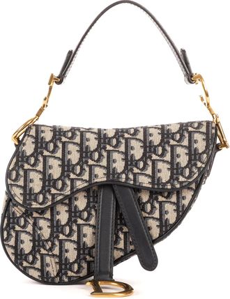 Dior Crossbody Bags - Oblique Saddle Mini - Gr. unisize - in Blau - f&uuml;r Damen