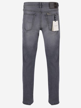 Jacob Cohen Mens Stretch Cotton Denim Jeans Grey Trousers