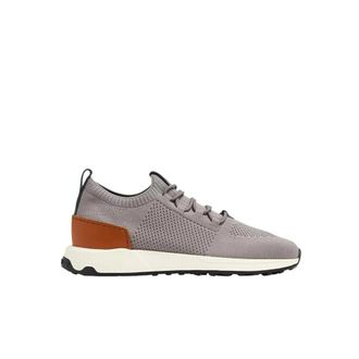 Tod's Graue Mesh-Sneakers Bequem Braun Logo - - Shoes - Herren - Grau - 41 EU