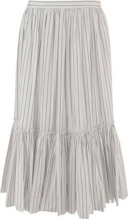 Jil Sander Femme, Jupes, Blanc, Taille: 40 FR Jupe l&eacute;g&egrave;re en coton