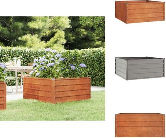 vidaXL Vidaxl - Lit sur&eacute;lev&eacute; de jardin rouill&eacute; 100x100x45 cm acier corten - Jardiniere Acier Corten - Bac Plante Exterieur - Pot De Fleurs Rustique