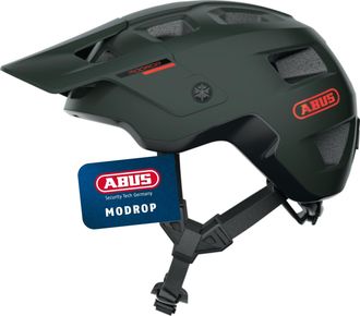 ABUS MTB-Helm MoDrop - robuster Fahrradhelm mit guter Bel&uuml;ftung f&uuml;r Mountainbiker - individuelle Passform - f&uuml;r Damen und Herren - Gr&uuml;n Matt, M