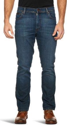 Wrangler Texas - Jeans - Droit - Homme - Bleu-TR-A12-1-127, W42/L34