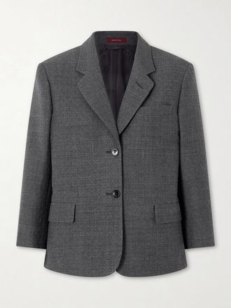 Gucci Blazer Aus Woll-cr&ecirc;pe - Grau
