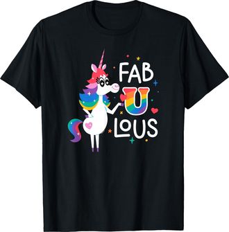 Pixar Disney & Pixars Inside Out Rainbow Unicorn Fab U Lous Pride T-Shirt