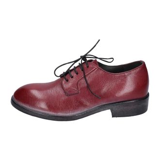 Moma Vintage Elegante Lederschuhe - - Shoes - Damen - Rot - 37 EU