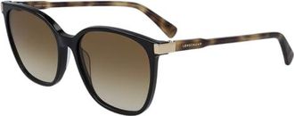 Longchamp Lunettes de Soleil LO612S N 010 BLACK/HAVANA 54/16/140 Femme