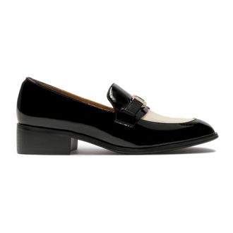 Kazar Zweifarbige lackierte flache Schuhe - - Shoes - Damen - Schwarzk - 39 EU