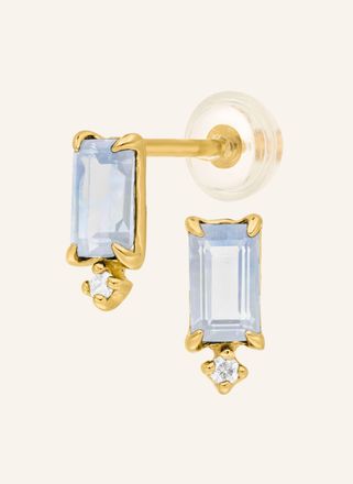 Leaf Ohrstecker Mondstein Aus 14 Karat Gelbgold gold