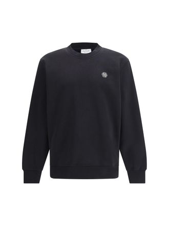 Philipp Plein Mens Crewneck Sweatshirt Black Cotton Sweatshirts Sweater