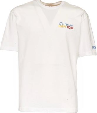 MC2 Saint Barth Homme, Tops, Blanc, Taille: M Malia Crew Neck Short Sleeve